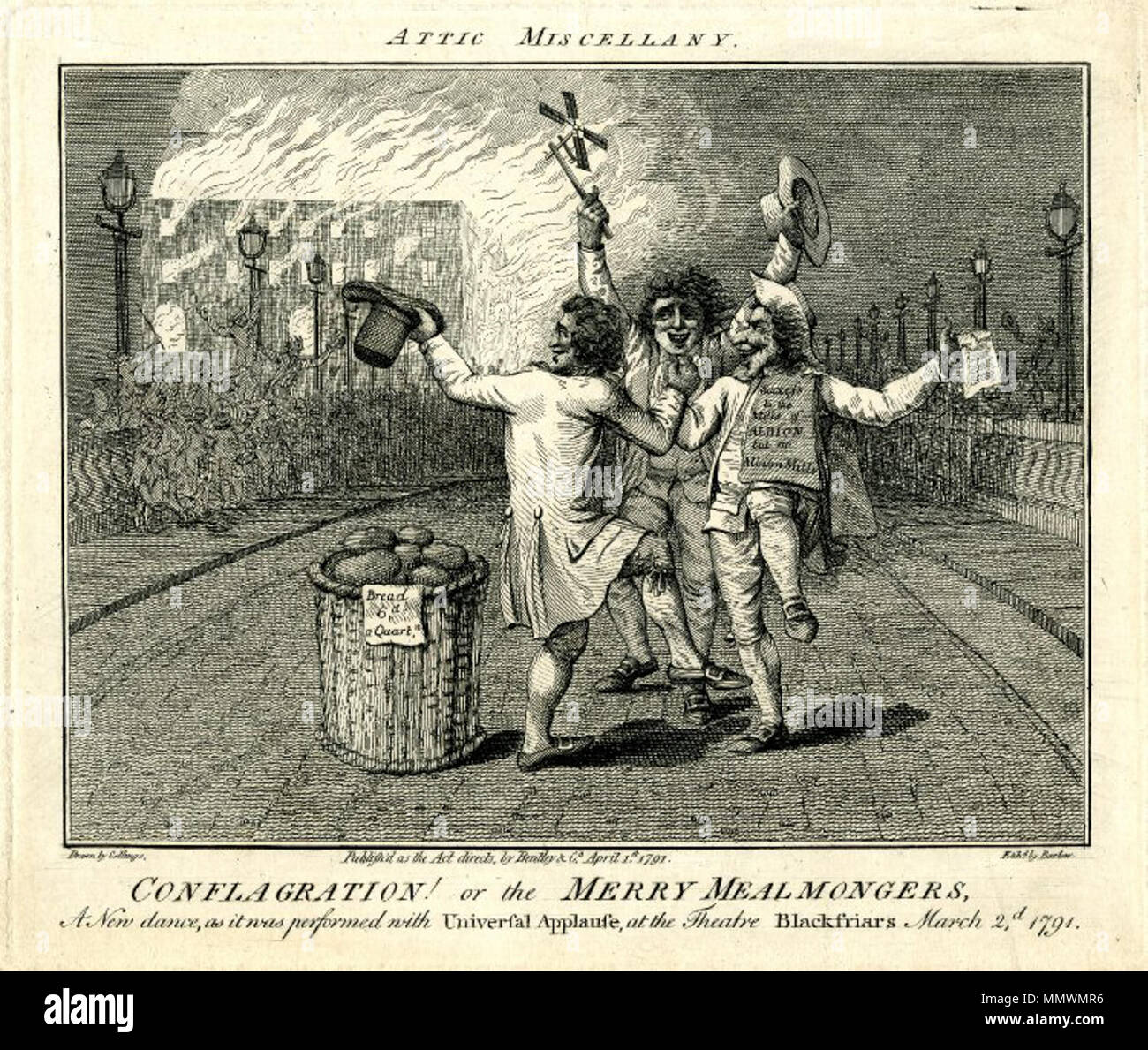 . Samuel Collings' illustration of Conflagration! Or the merry ...