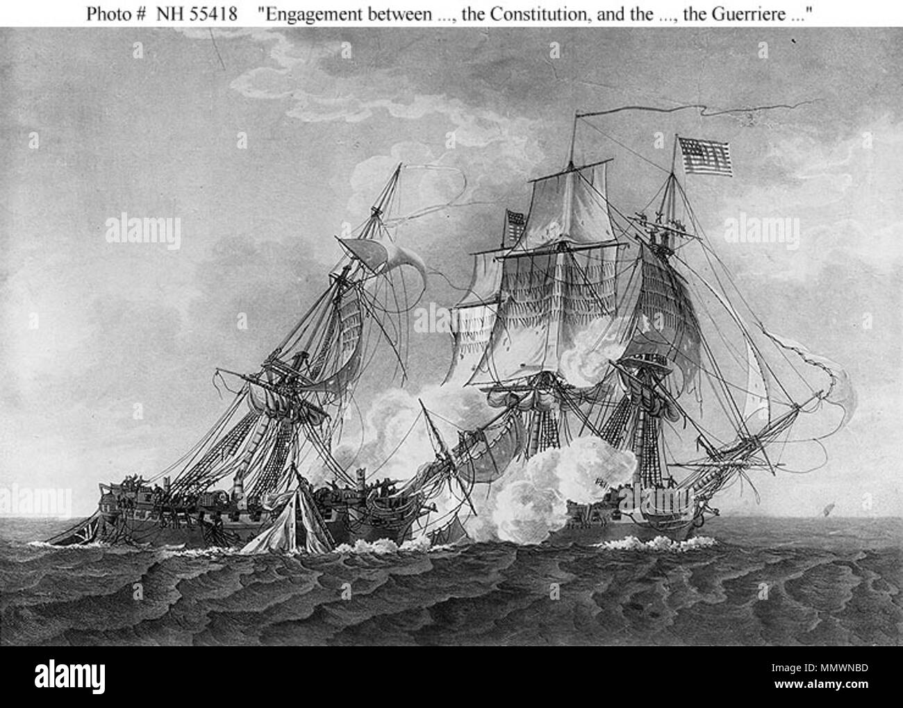 Uss constitution hms guerriere august hi-res stock photography and ...