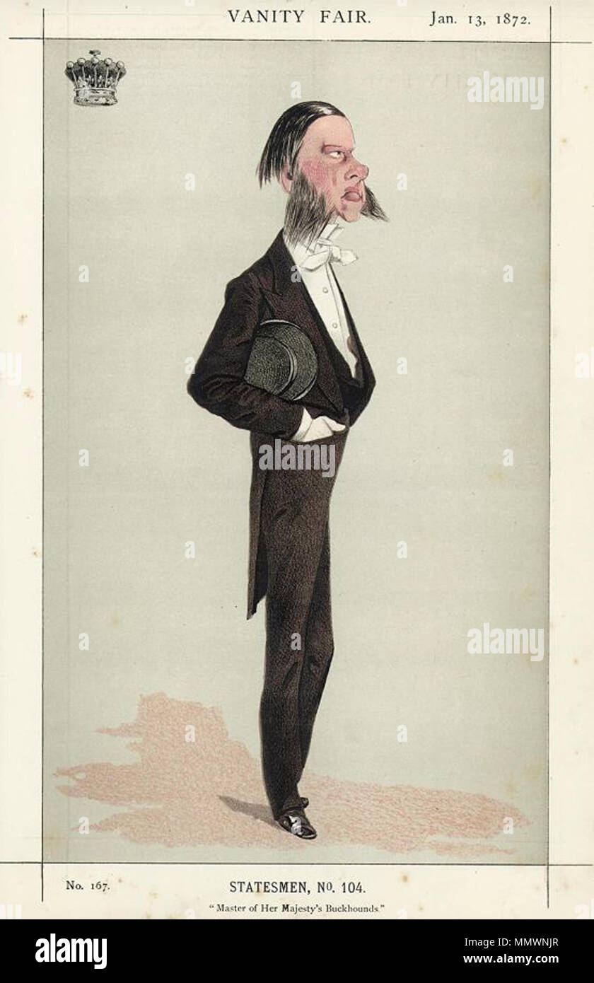 . Caricature of Richard Edmund St Lawrence Boyle, 9th Earl of Cork and ...
