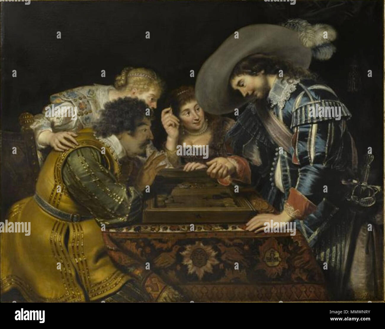 The game of backgammon. circa 1630. Cornelis de Vos (attr.) - The game ...