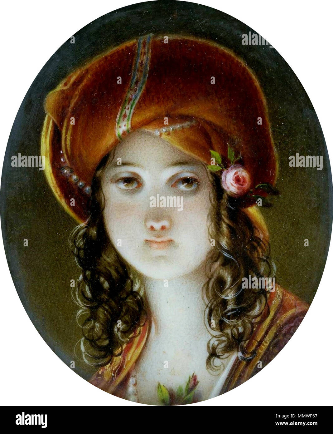 Odalisque.. between 1860 and 1880. Amerling Odalisque Stock Photo - Alamy