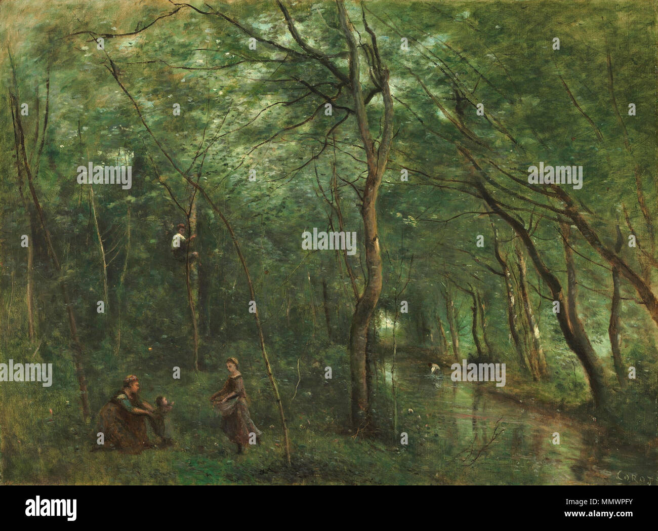 Jean-Baptiste-Camille Corot (French, 1796 - 1875 ), The Eel Gatherers ...