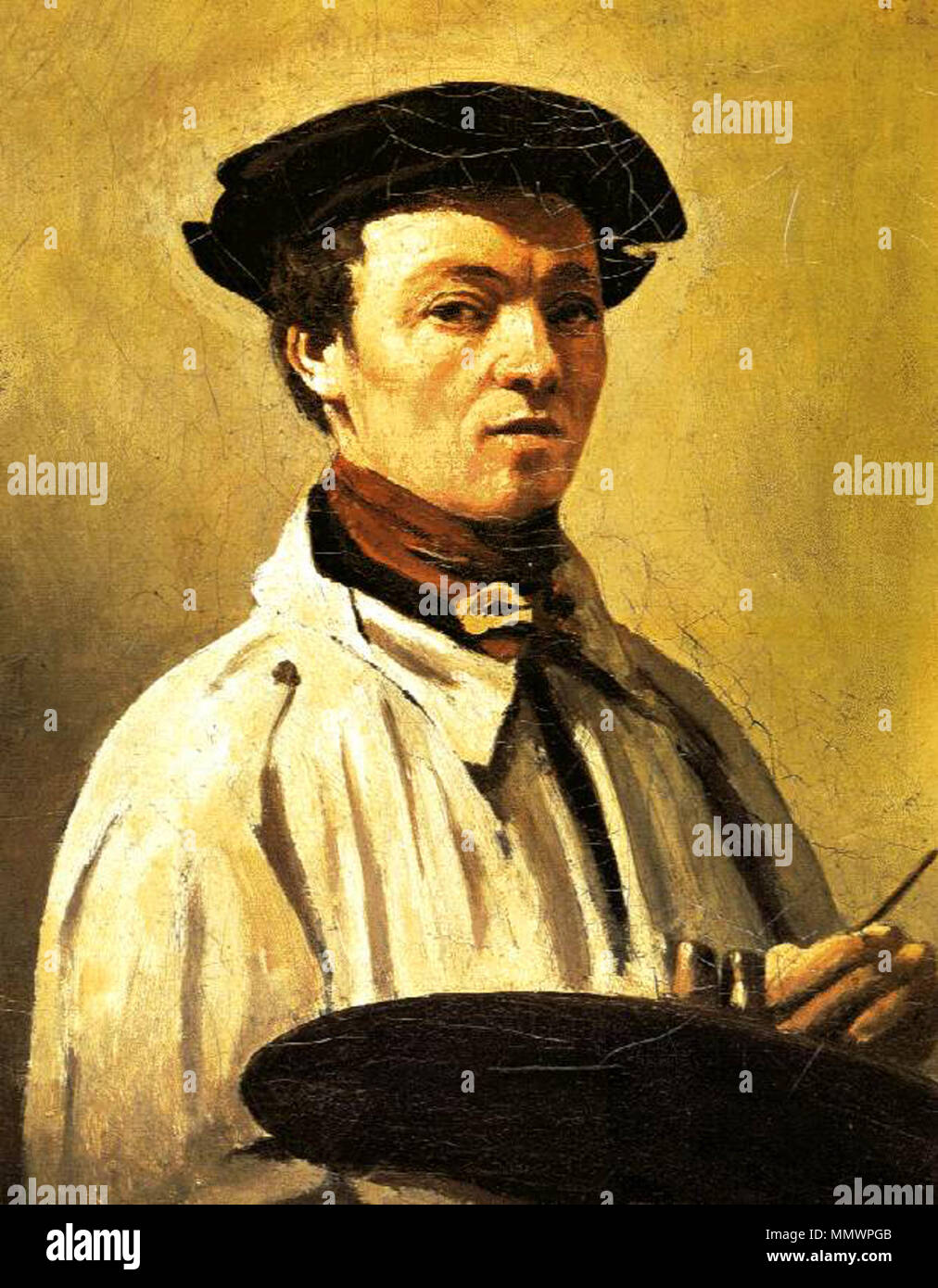 Self-portrait. circa 1835. Camille Corot auto-retrato Stock Photo - Alamy