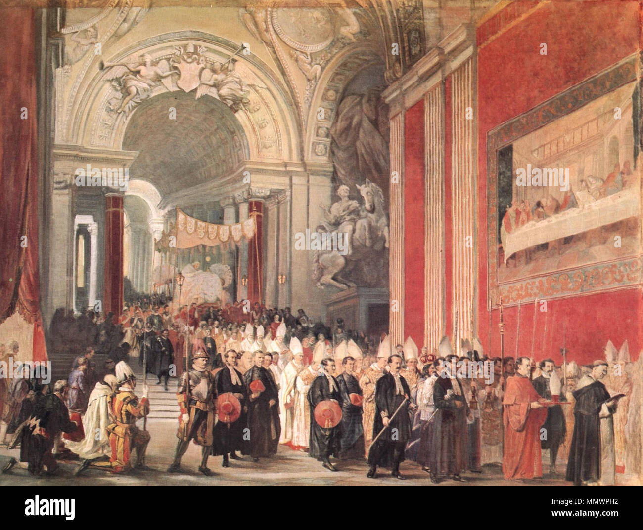 Corpus Christi Procession with Pope Gregory XVI in the Vatican Corpus ...