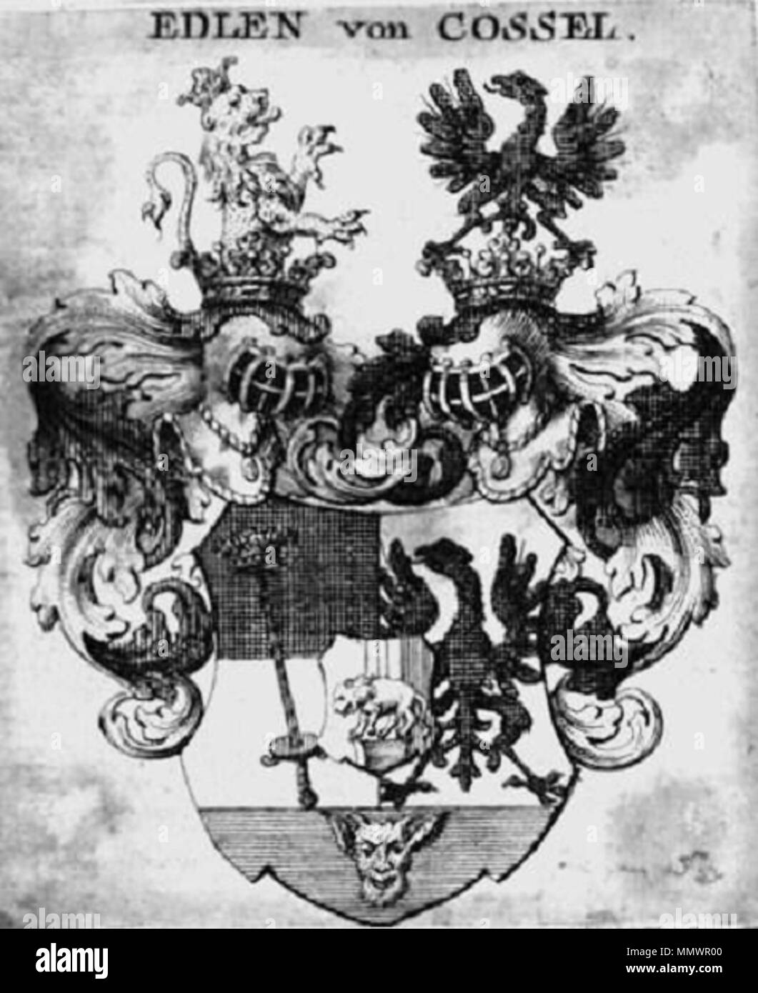. Wappen der Edlen von Cossel Cossel-Wappen Stock Photo - Alamy