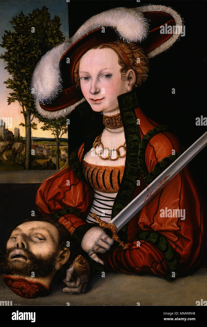 Lucas Cranach d.Ä. - Judith mit dem Haupt des Holofernes (Burrell ...