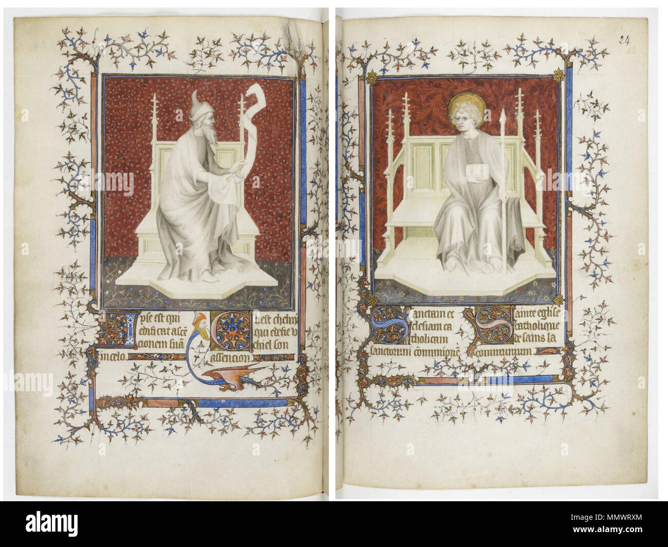 . Français : Credo apostolique Fols 23v-24r Amos et Matthieu . 12 ...