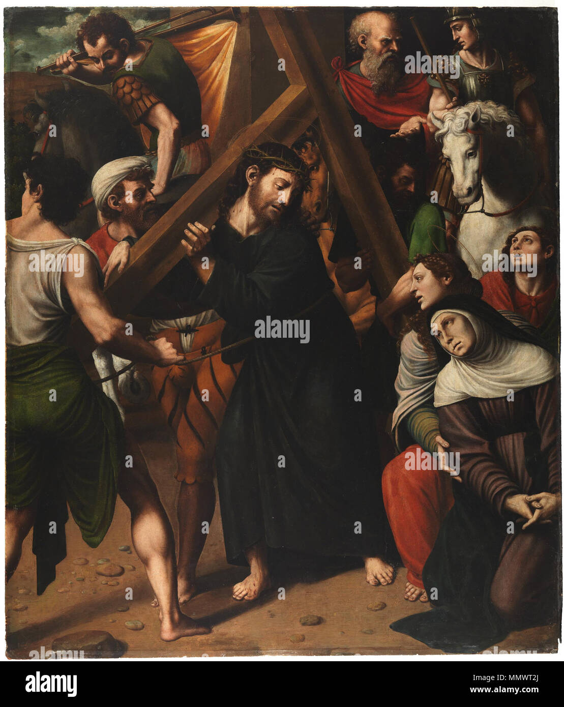 . Español: La obra representa a Jesucristo coronado de espinas y ...