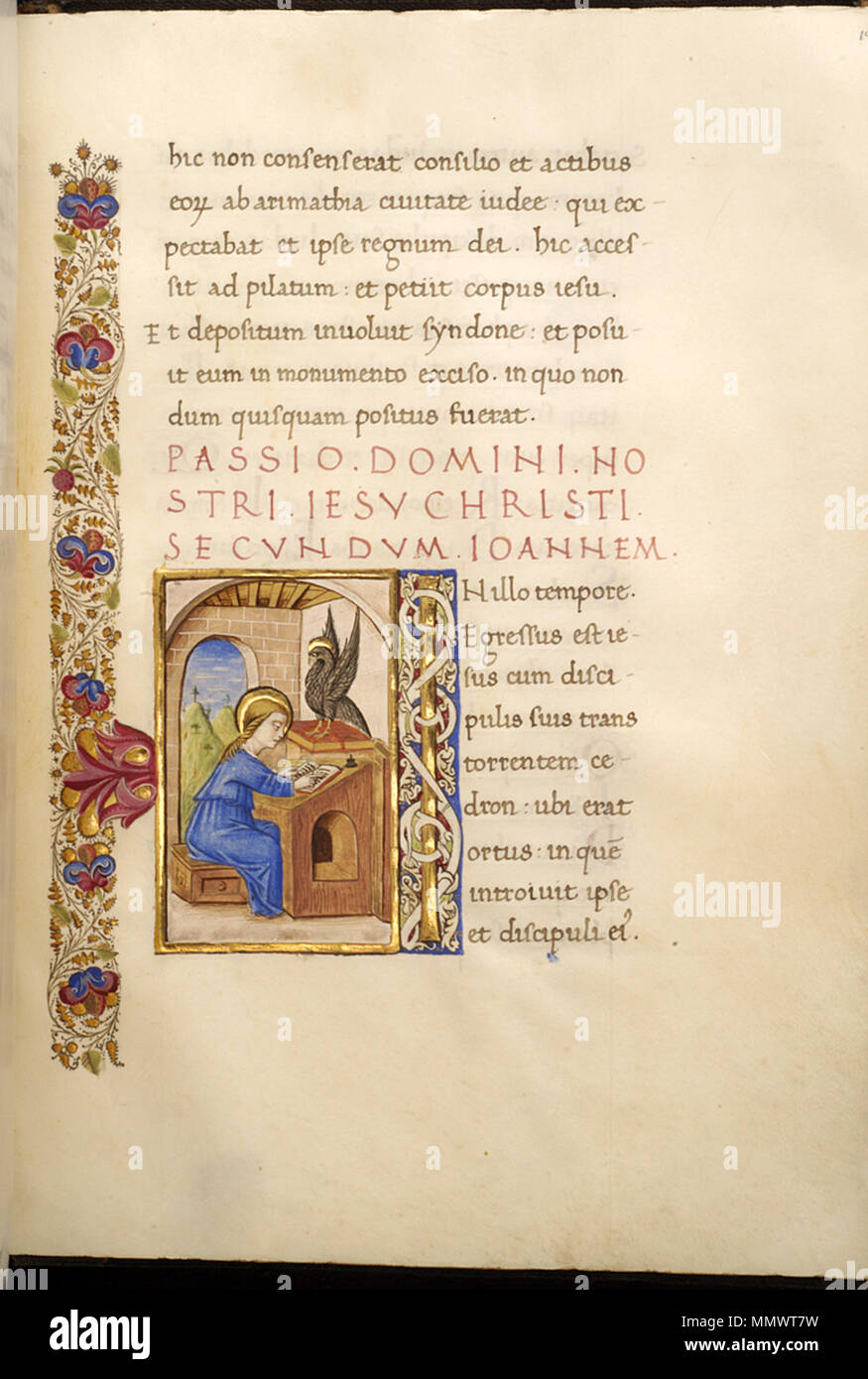 W.330.197R Cristoforo Majorana. 'Leaf from Psalter,' ca. 1480. ink ...