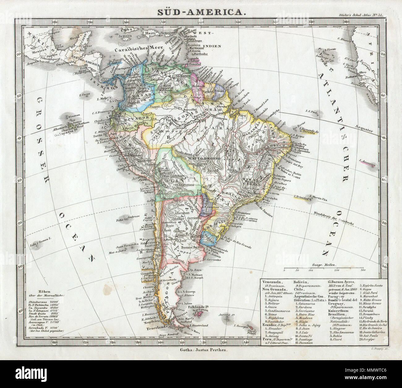 . English: This fascinating 1862 map by Justus Perthes and Stieler ...