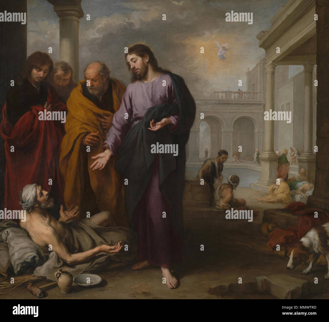 Christ healing the Paralytic at the Pool of Bethesda. between 1667 and ...