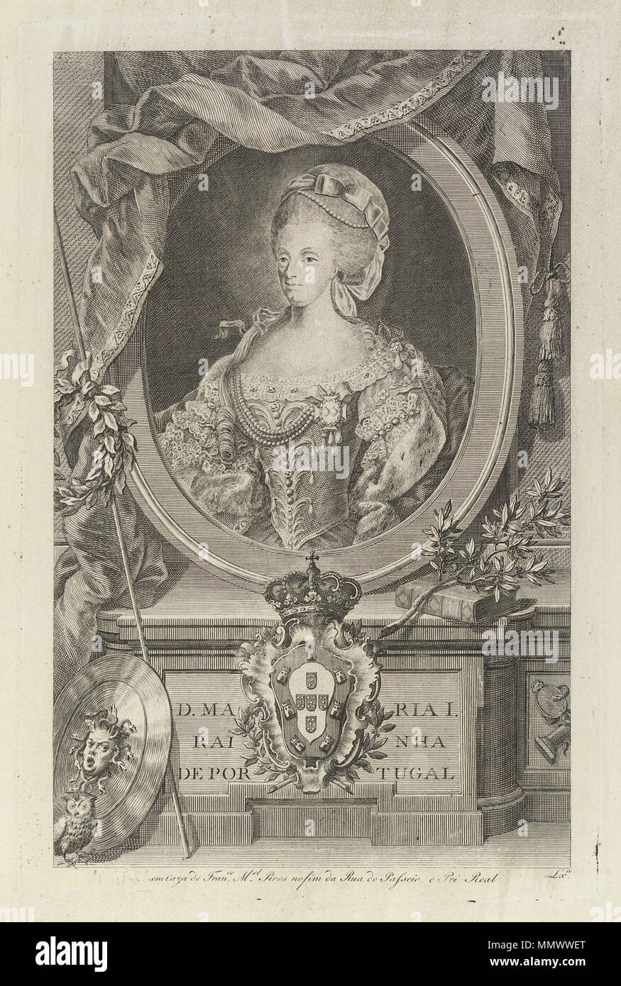 . English: Maria I of Portugal (1734-1816) D. Maria I, Rainha de ...