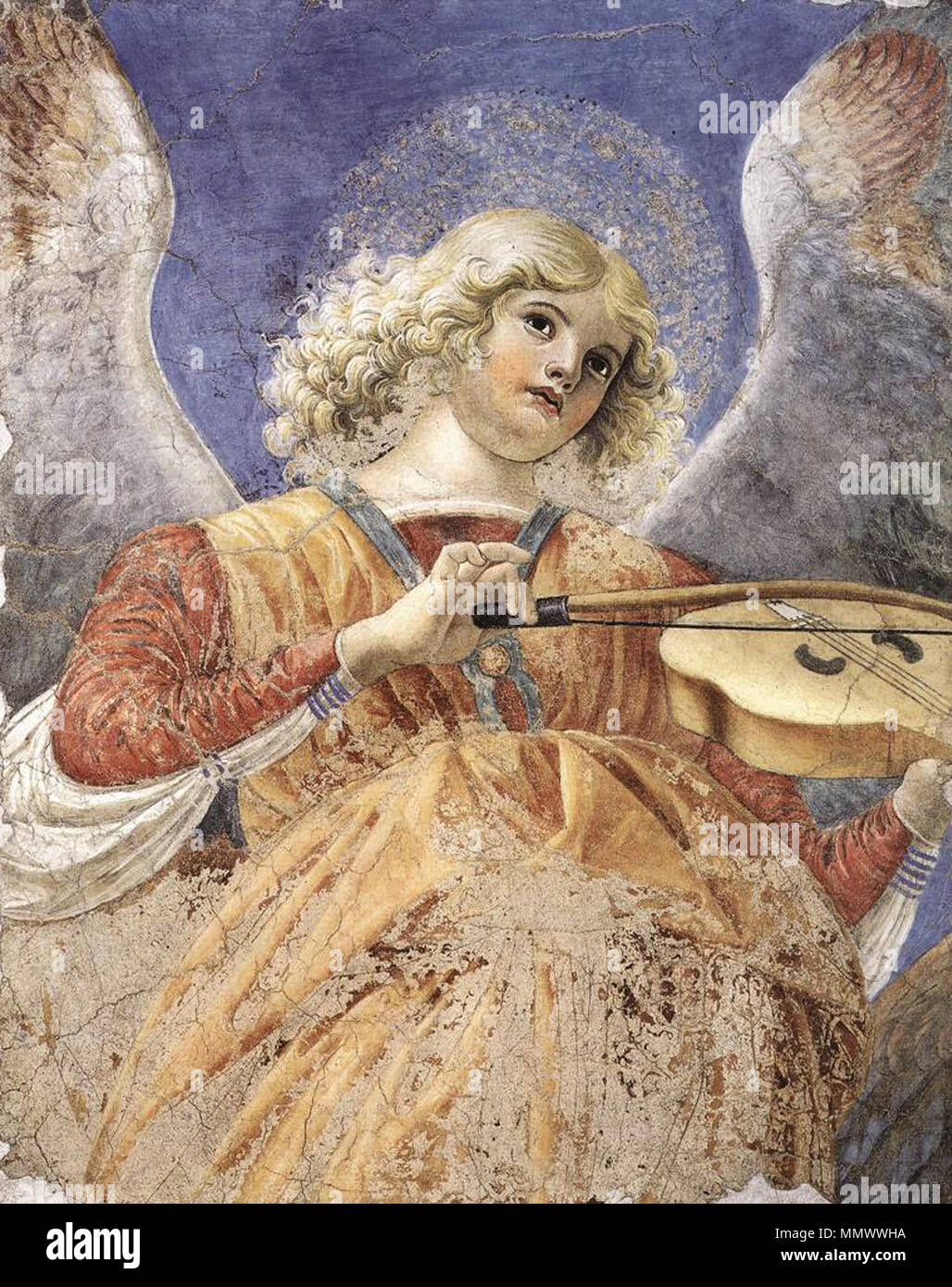 Music-making Angel. circa 1480. Da Forli - Music-Making Angel 2 Stock ...