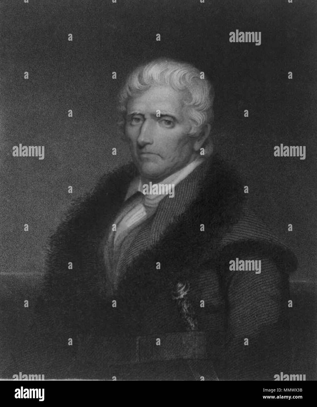 . Engraving of Daniel Boone by James Longacre (1835), from 1820 ...