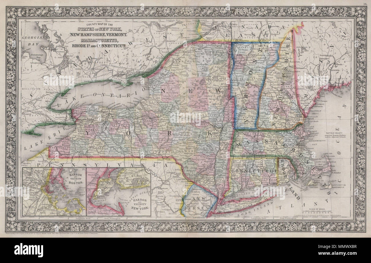 Political map of vermont hi-res stock photography and images - Alamy