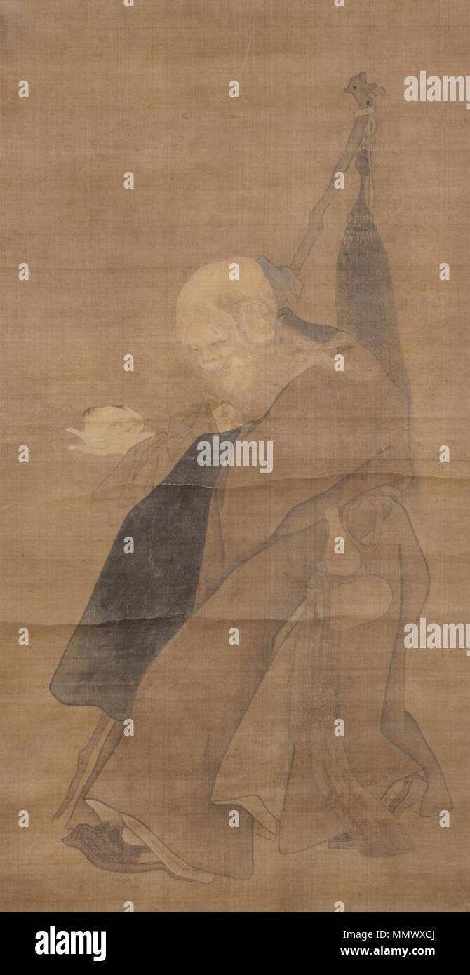 . This painting depicts the Daoist immortal Li Tieguai (李鐵拐). Daoist ...