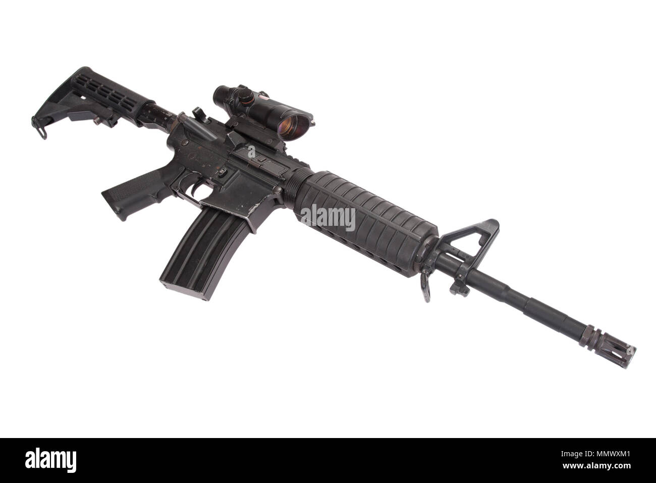 Colt M4A1 isolated on a white background Stock Photo - Alamy