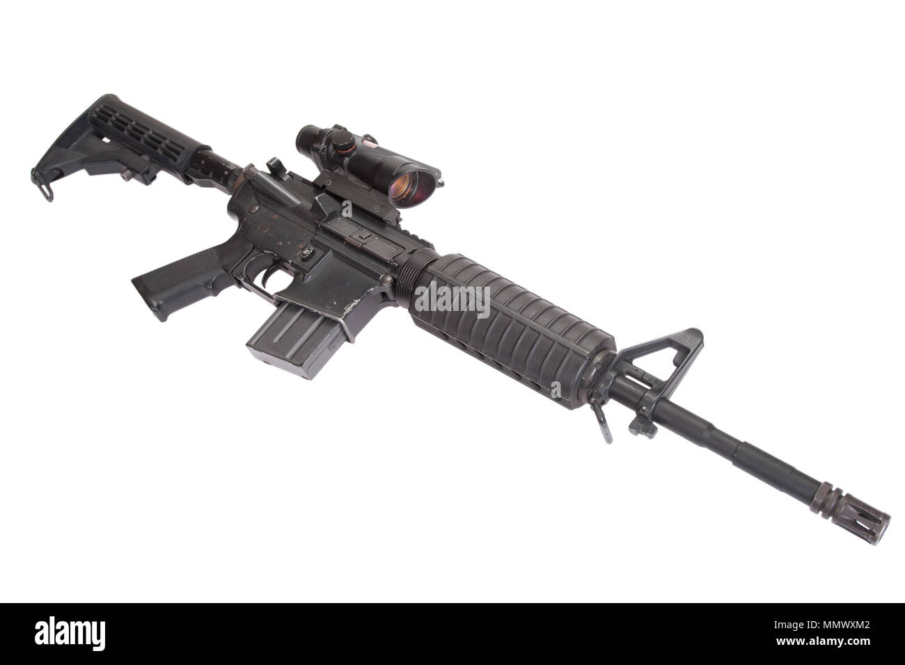 Colt M4A1 isolated on a white background Stock Photo - Alamy