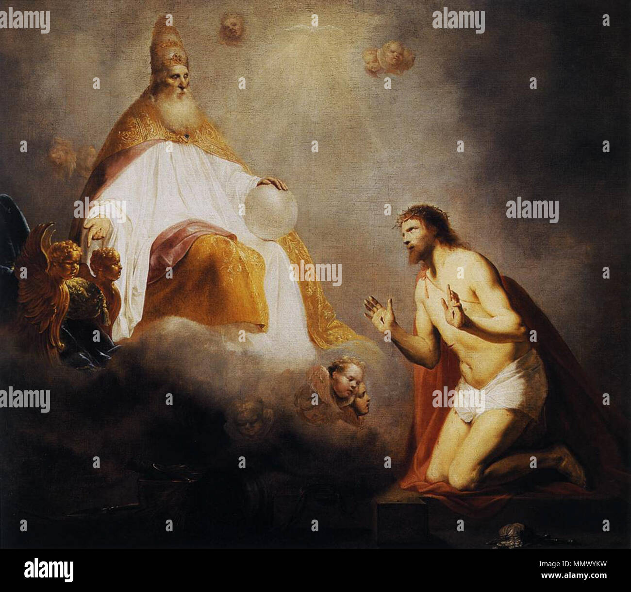 English: God Inviting Christ to Sit on the Throne at His Right Hand ...