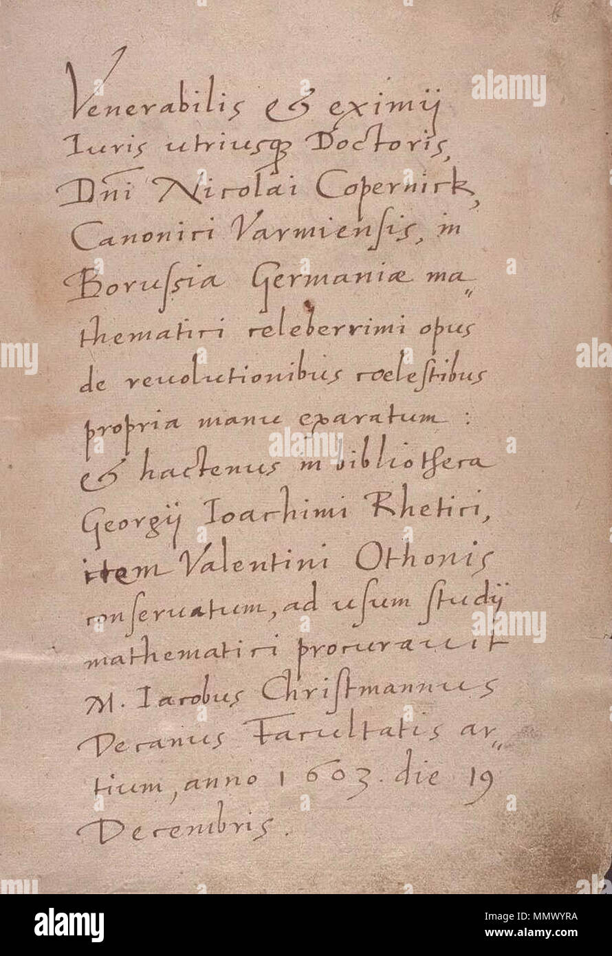 English: 'De revolutionibus', p. b recto. Polski: 'De revolutionibus', s. b recto. 1520-1541. De ...