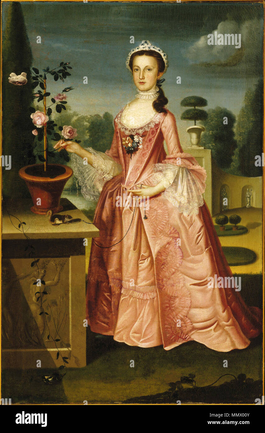 Portrait of Deborah Hall. 1766. Deborah Hall by Williams Stock Photo ...