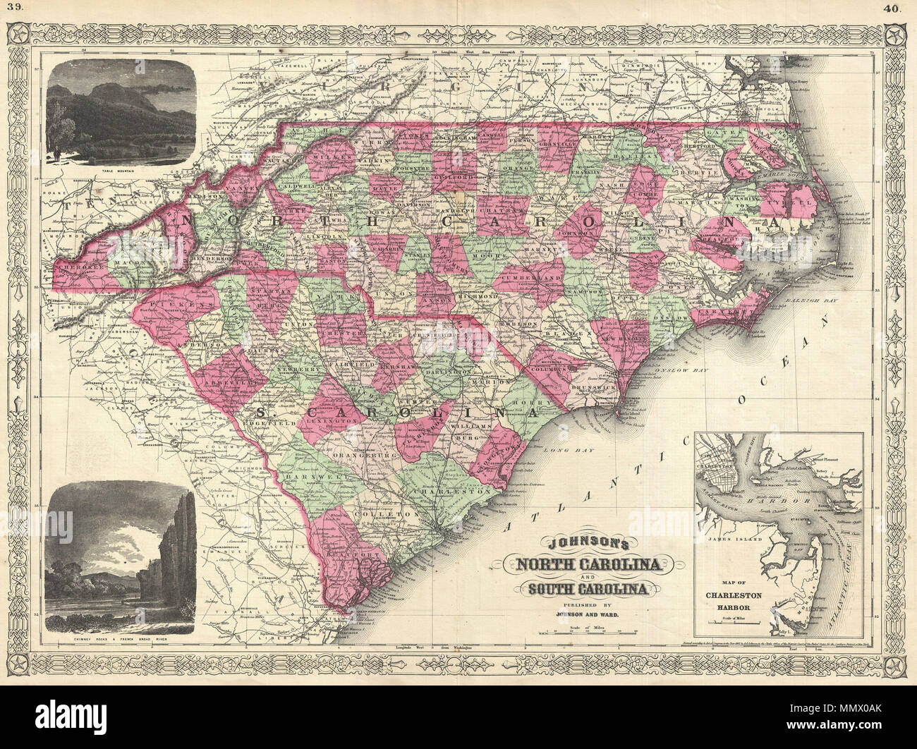 North carolina mountain map hi-res stock photography and images - Alamy