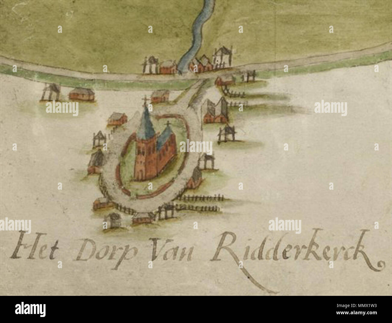 . Nederlands: Kaart uit 1584 van Jan Potter, uit de collectie ...