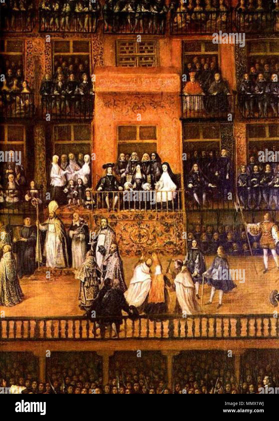 . English: King Charles II of Spain, his first wife Marie Louise of ...