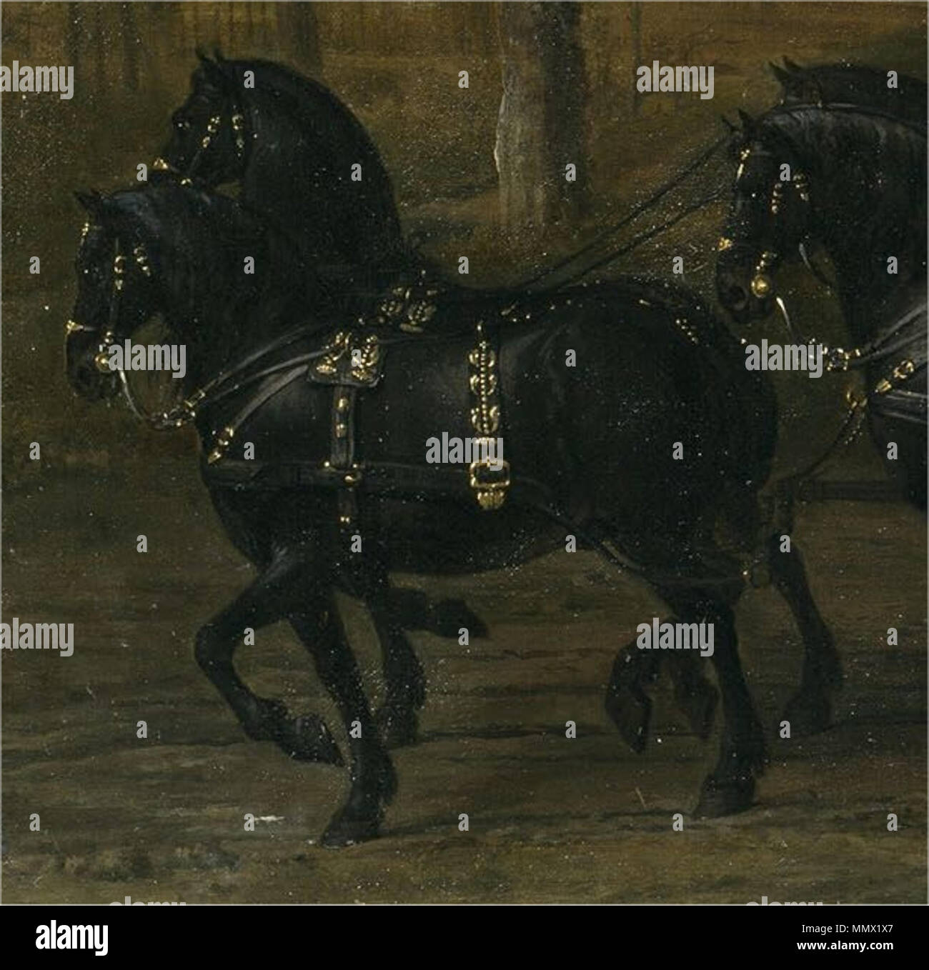 . English: Horses - Detail Jacob van Ruisdael - Cornelis de Graeff with ...