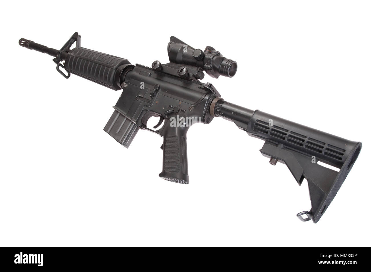 Colt M4A1 isolated on a white background Stock Photo - Alamy