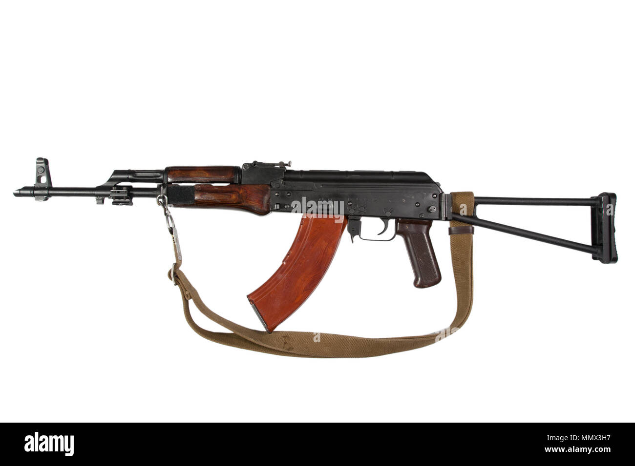 kalashnikov akm isolated on a white background Stock Photo - Alamy