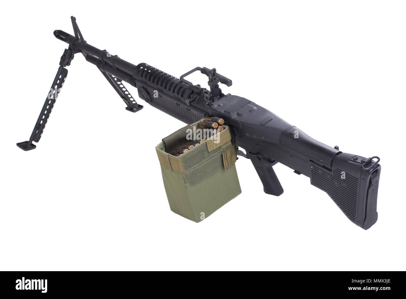 machine gun isolated on white Stock Photo - Alamy