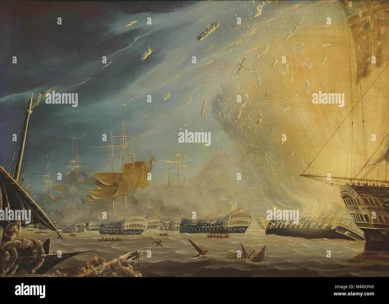 The Battle of the Nile, 1st August 1798: The destruction of the French ...