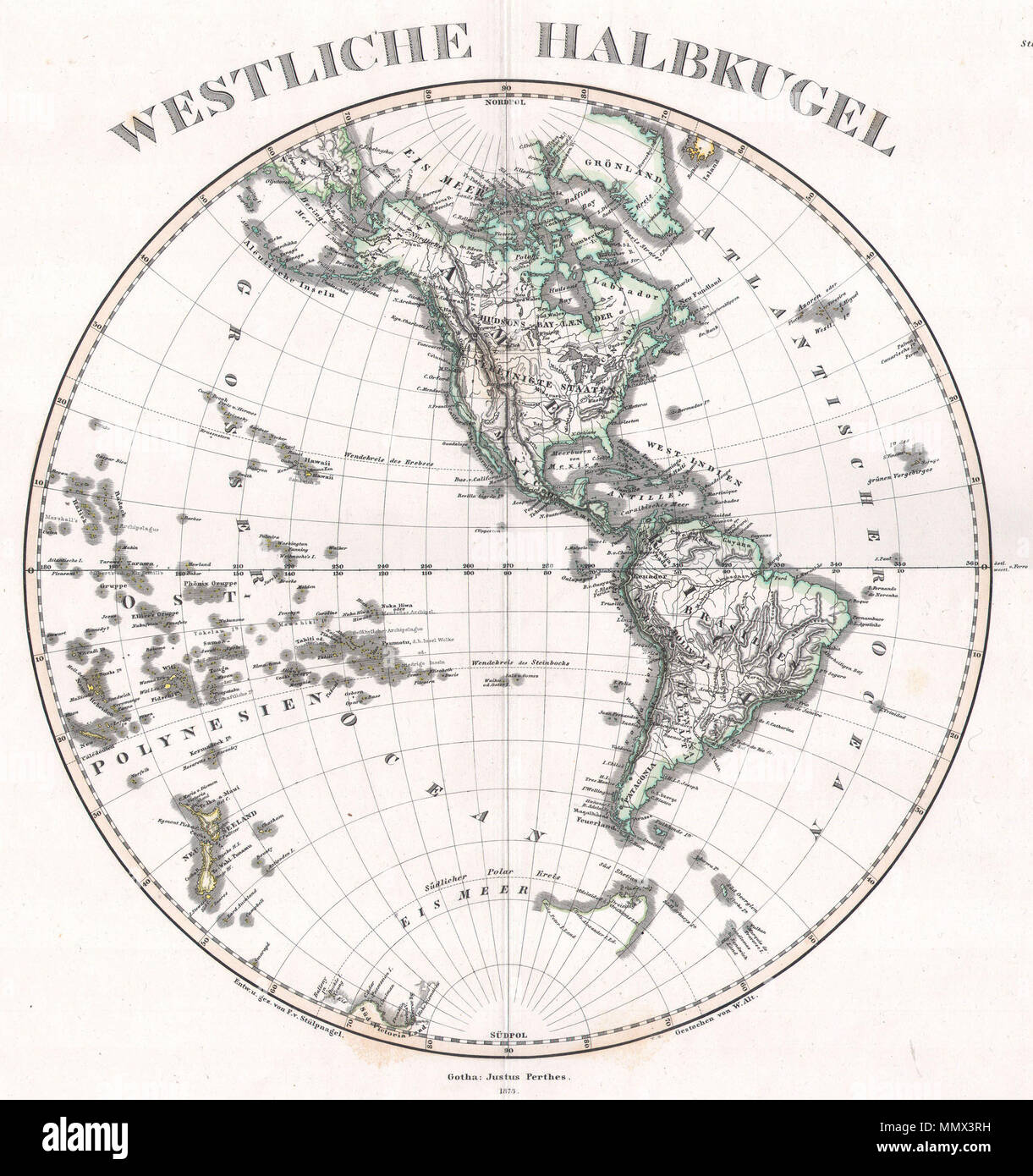 Western hemisphere political map hi-res stock photography and images ...