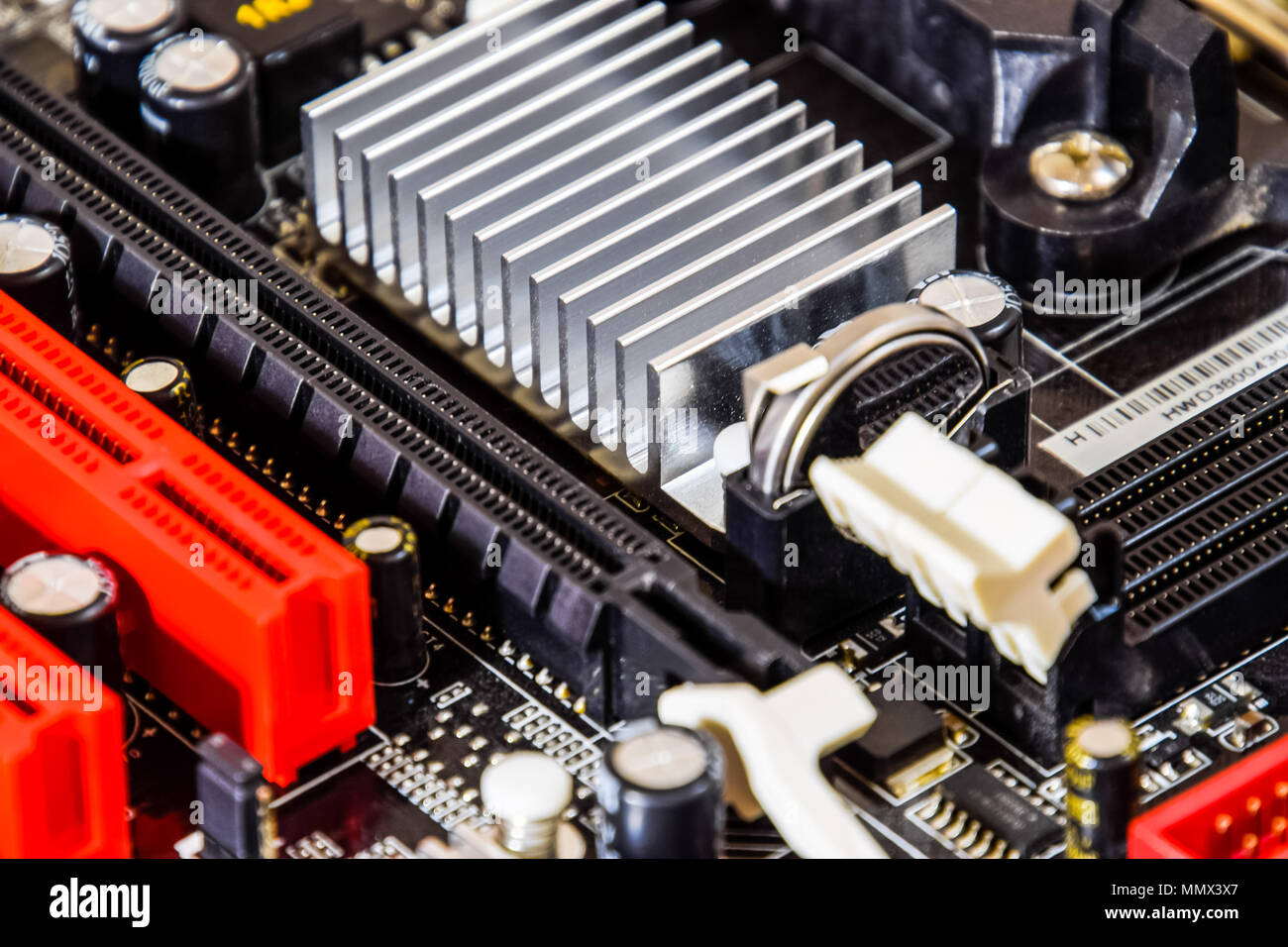 Electronic board with electrical components. Electronics of computer ...