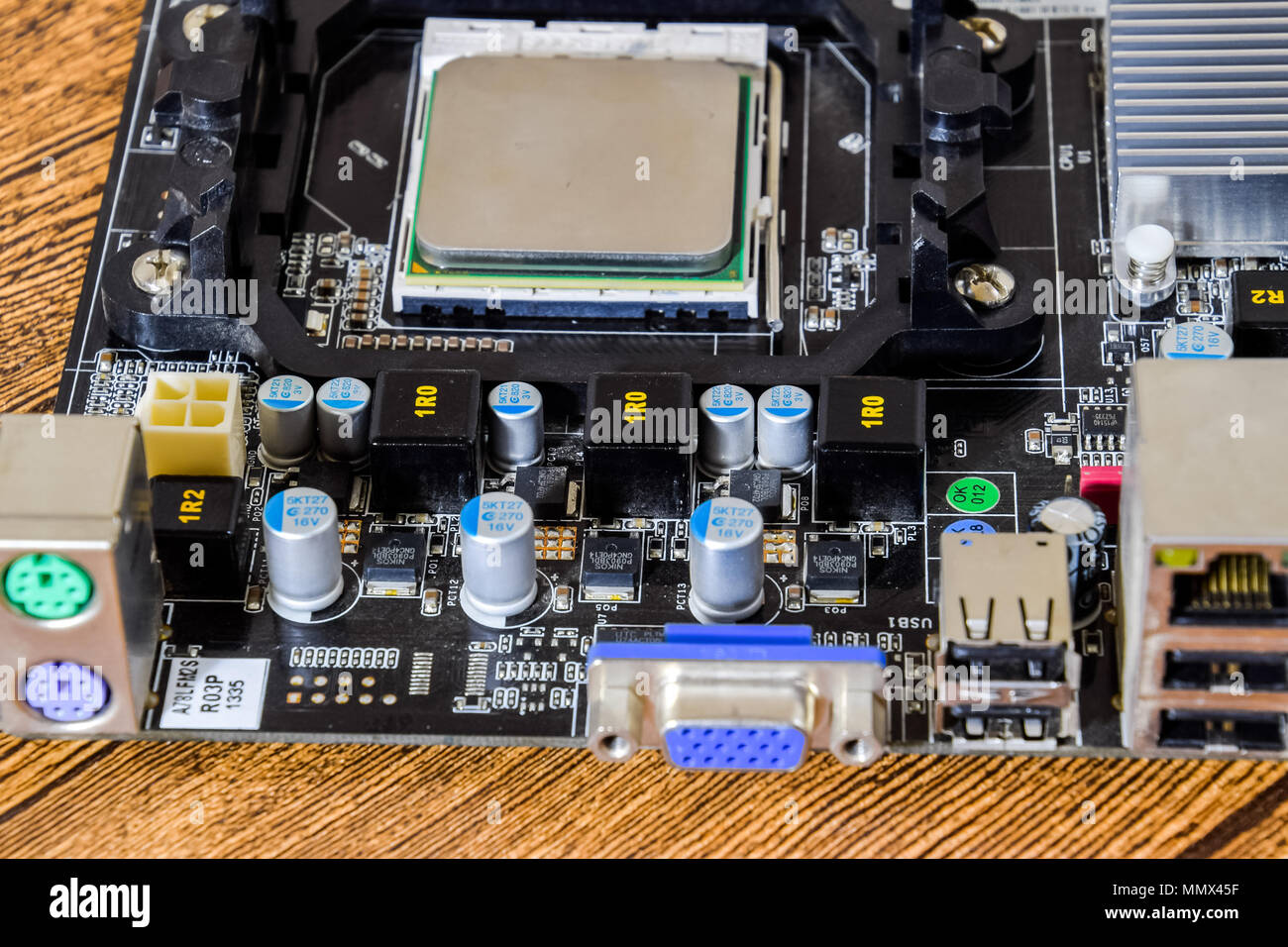 Electronic board with electrical components. Electronics of computer ...