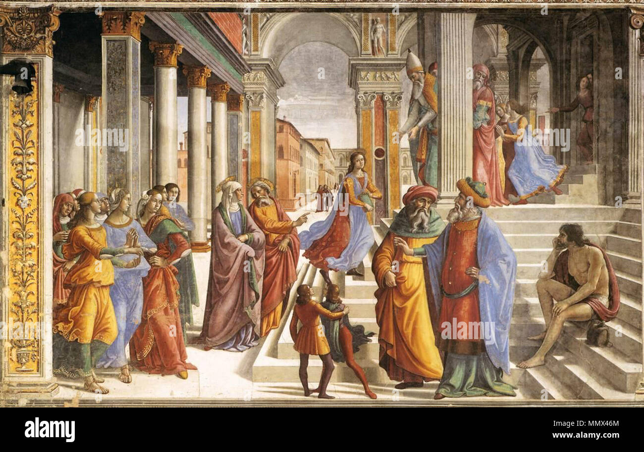 The Presentation of the Virgin Mary in the Temple of Jerusalem. between ...