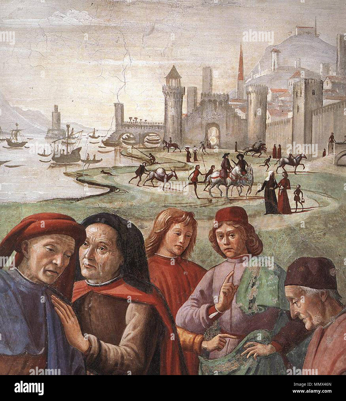 Renunciation of Worldly Goods (detail). between 1483 and 1485. Domenico ...