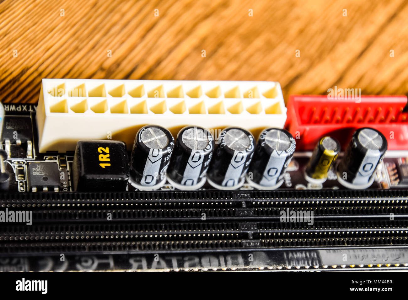 Electronic board with electrical components. Electronics of computer ...