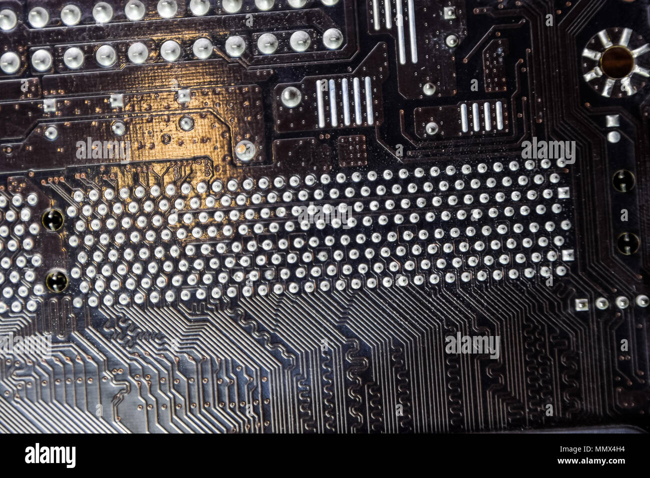 Electronic board with electrical components. Electronics of computer ...