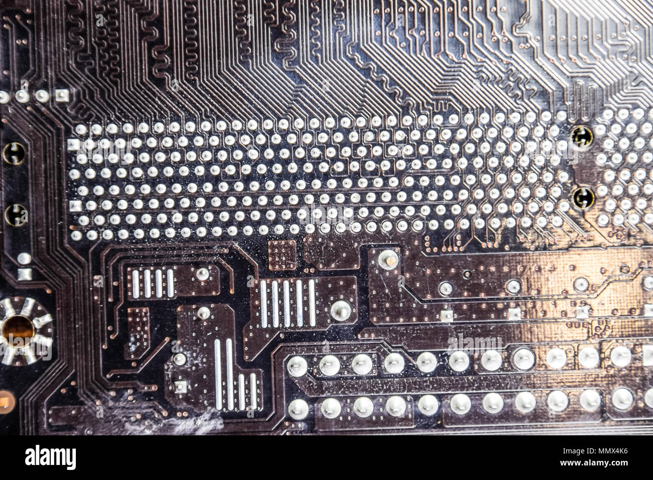 Electronic board with electrical components. Electronics of computer ...