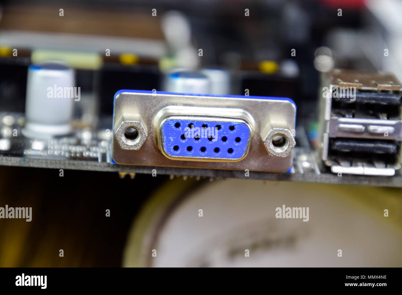 Electronic board with electrical components. Electronics of computer ...