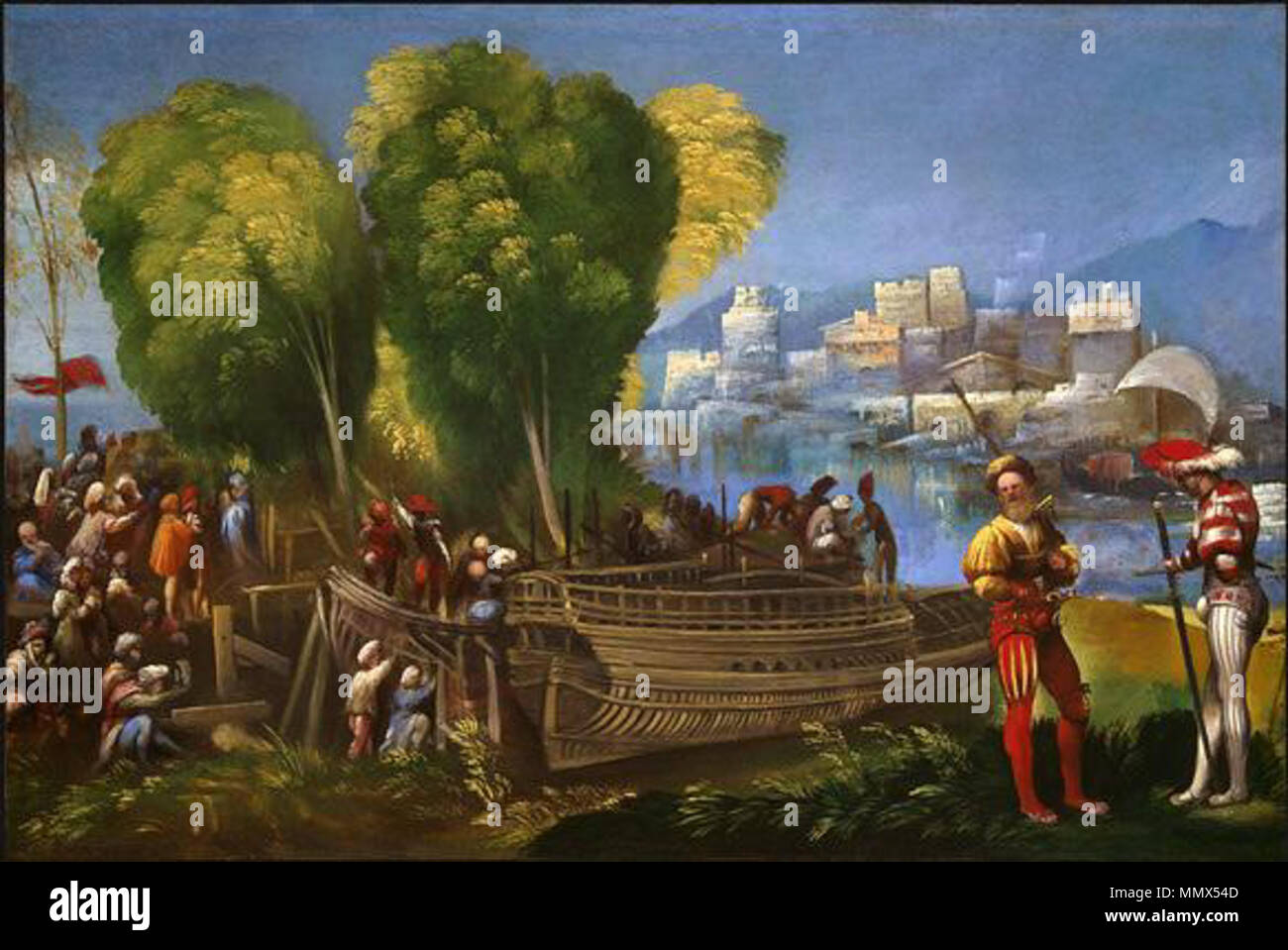 Aeneas and Achates on the Libyan Coast. circa 1520. Dosso, enea e acate ...