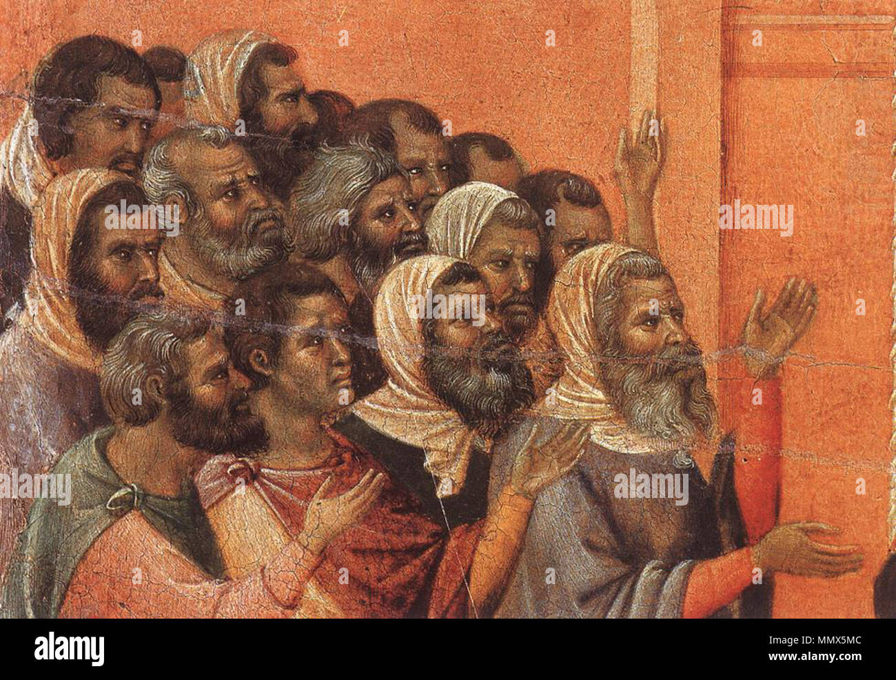 Christ Accused by the Pharisees (detail). between 1308 and 1311. Duccio ...