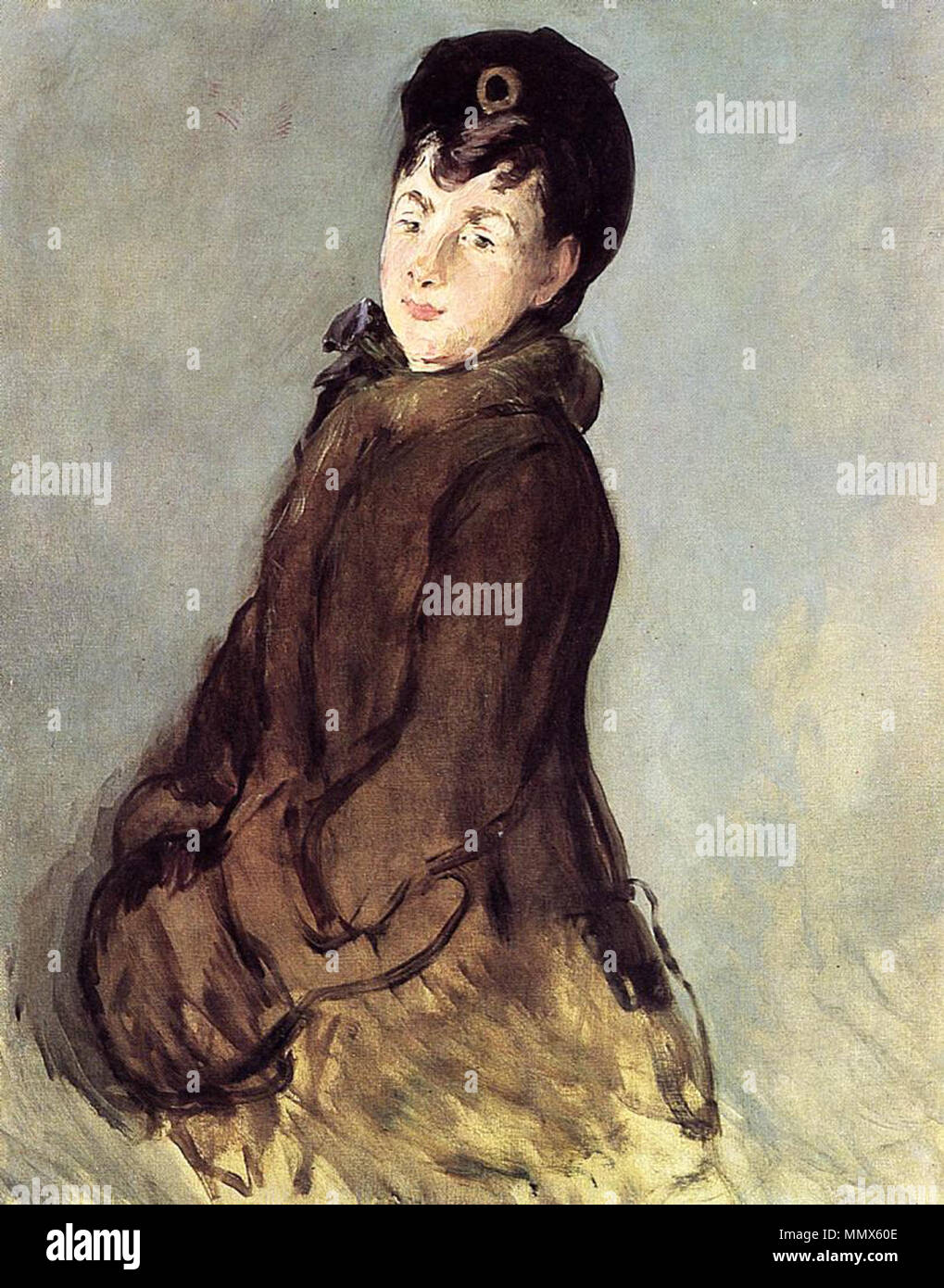 Portrait of Isabelle Lemonnier. 1879. Isabelle Lemonnier with a Muff ...