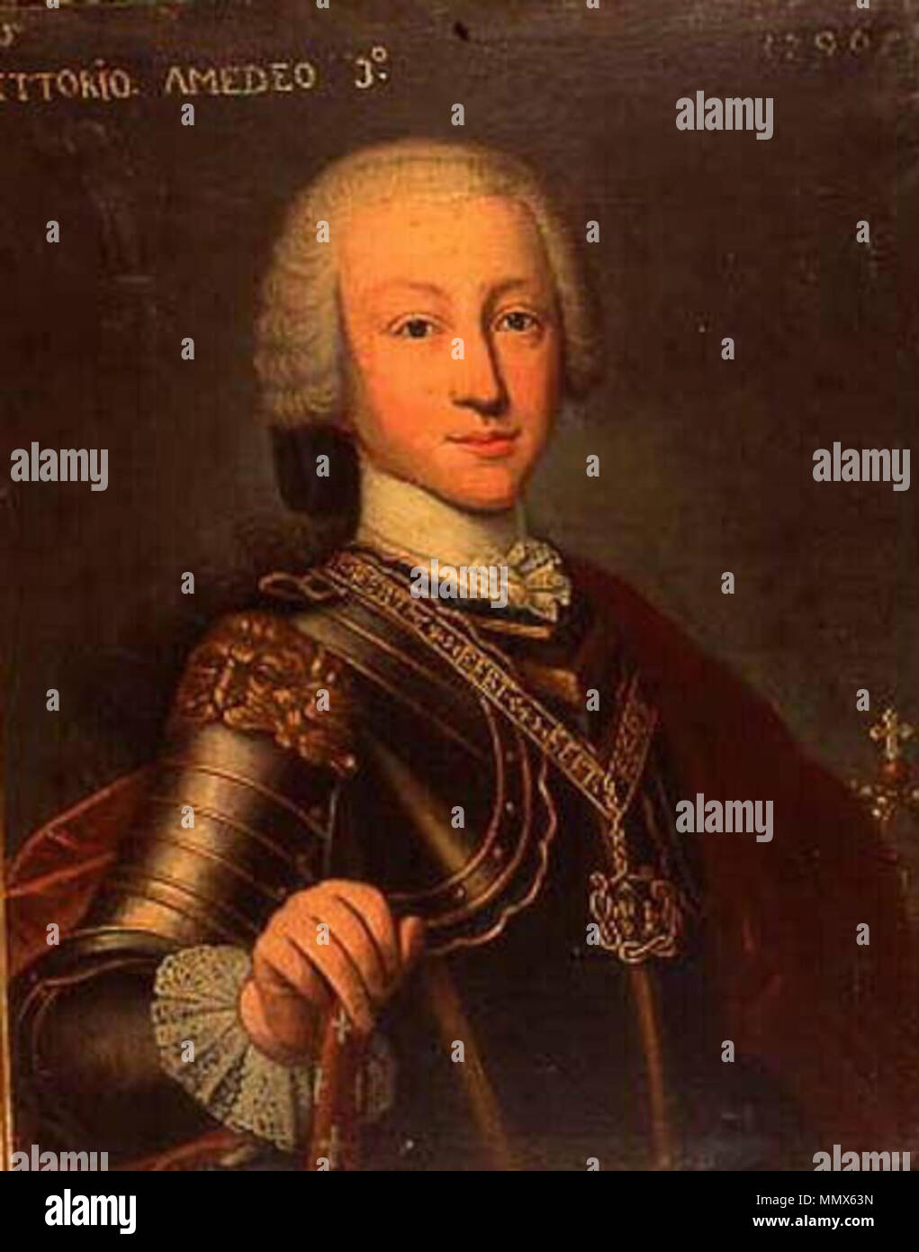 Duprà, after - Victor Amadeus III in Armour - Chambéry Stock Photo - Alamy