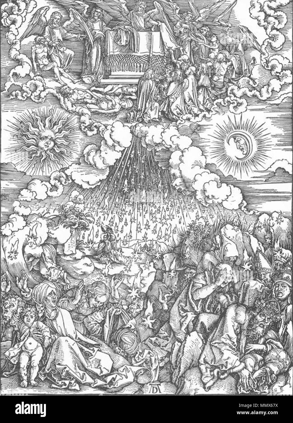 English: The Revelation of St John: 5. Opening the Fifth and Sixth Seals . between 1497 and 1498 ...