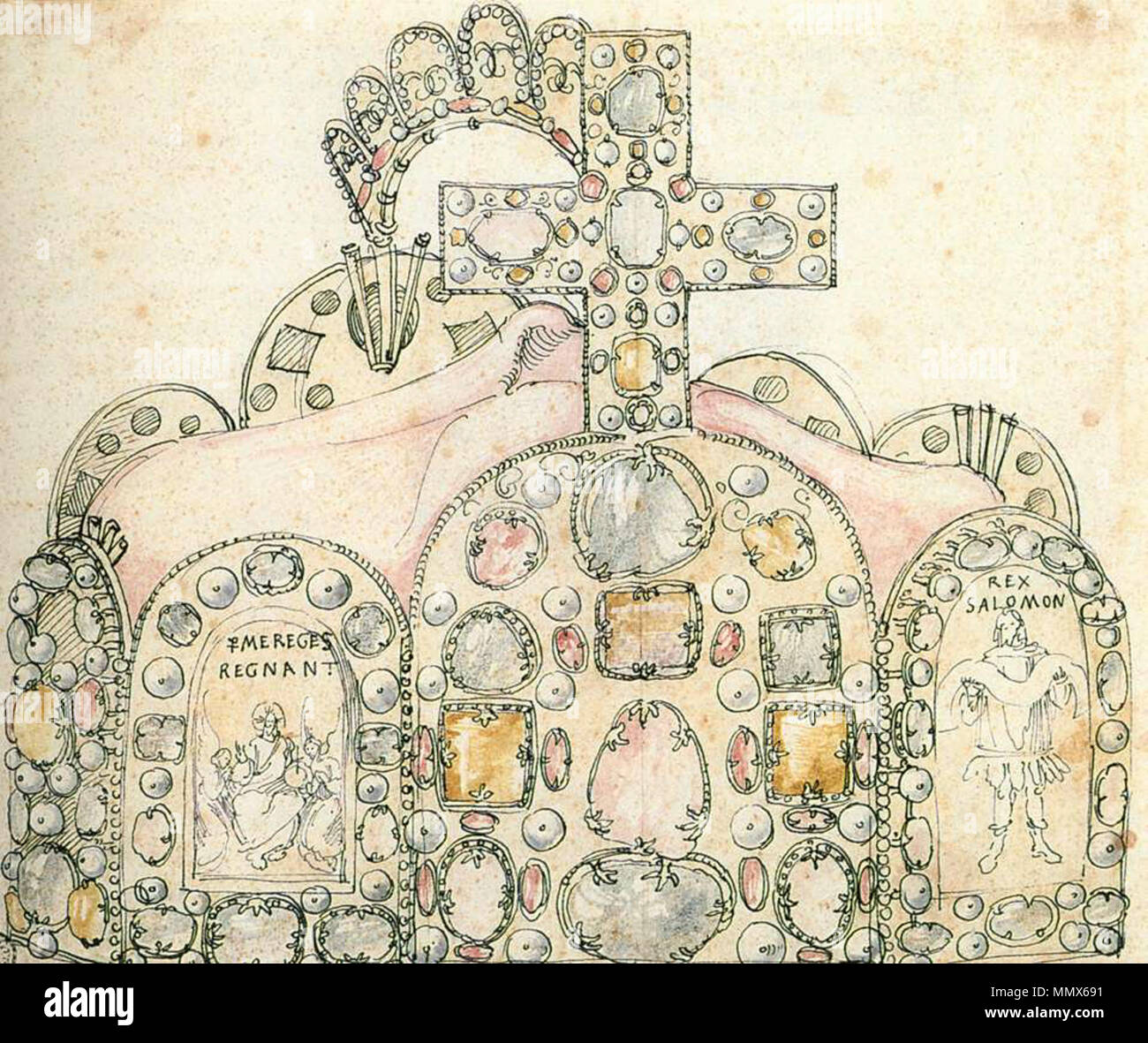 English: The Imperial Crown . circa 1510. Durer, corona imperiale Stock ...