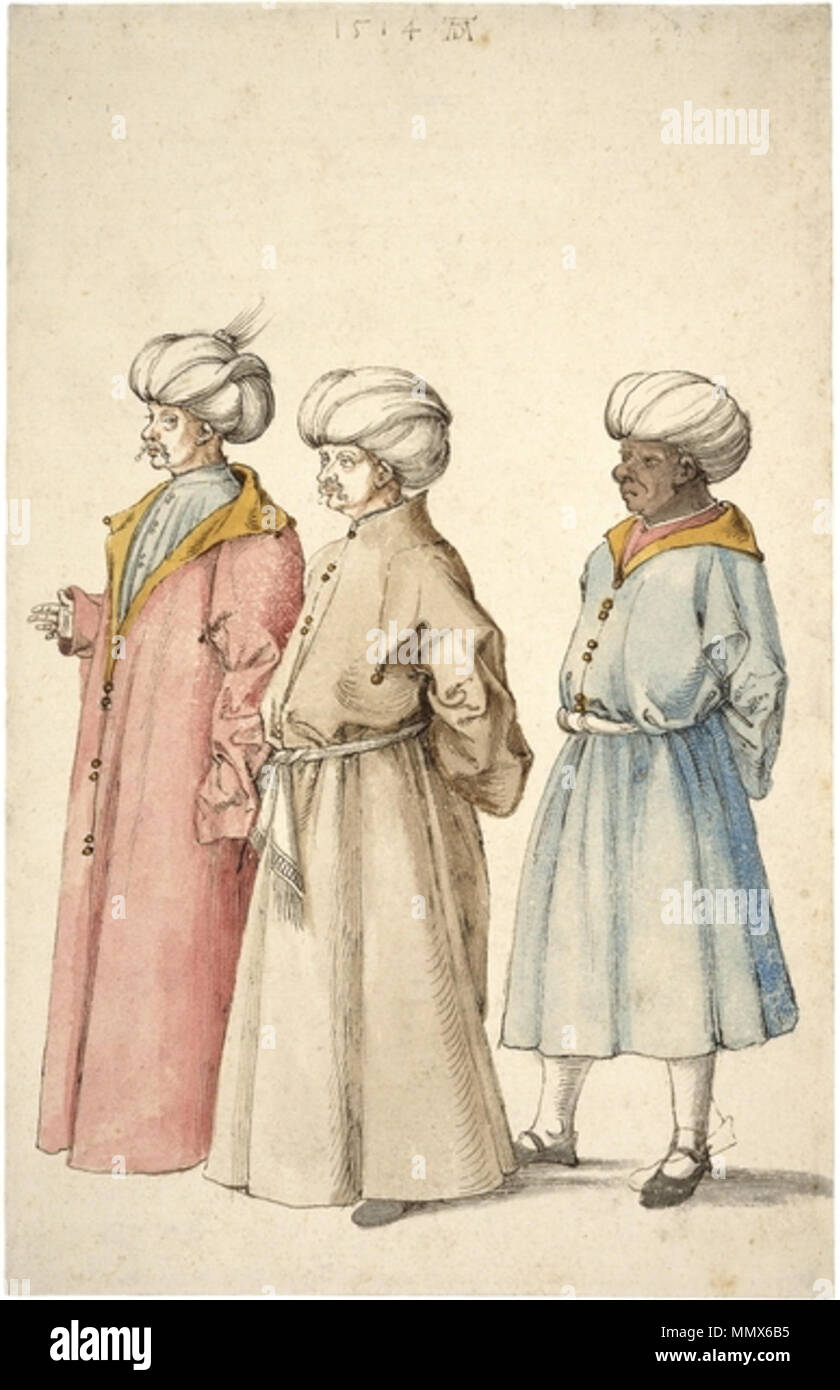. Turkish people and a slave . 1514. Durer-3-turcs Stock Photo - Alamy