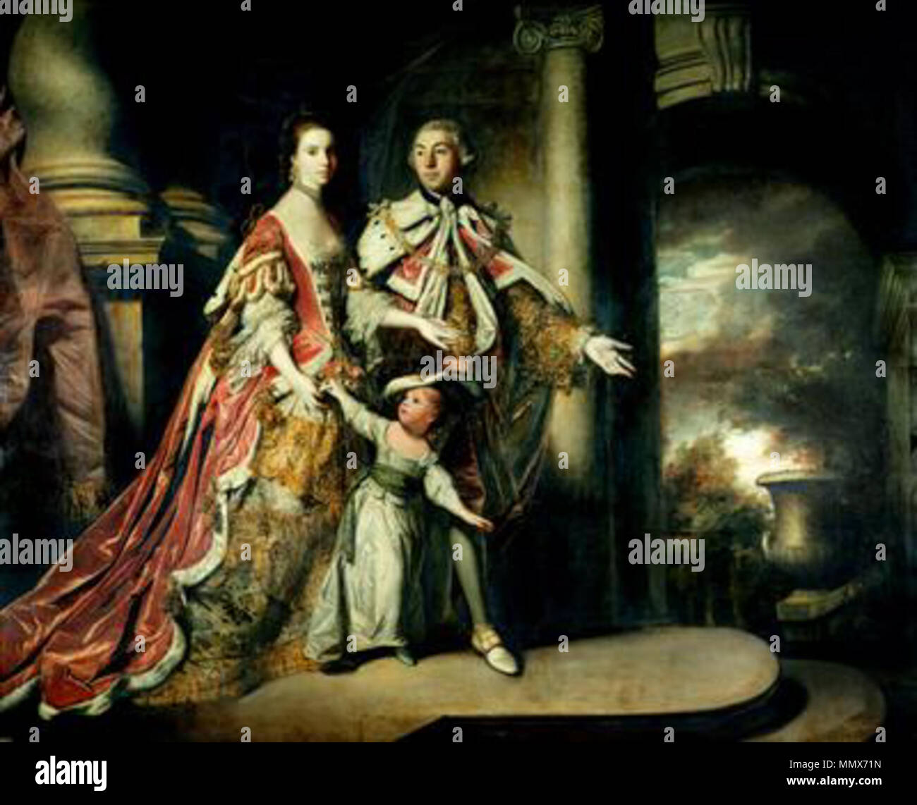 . English: The 1st Earl of Mexborough with with his Wife and son ...